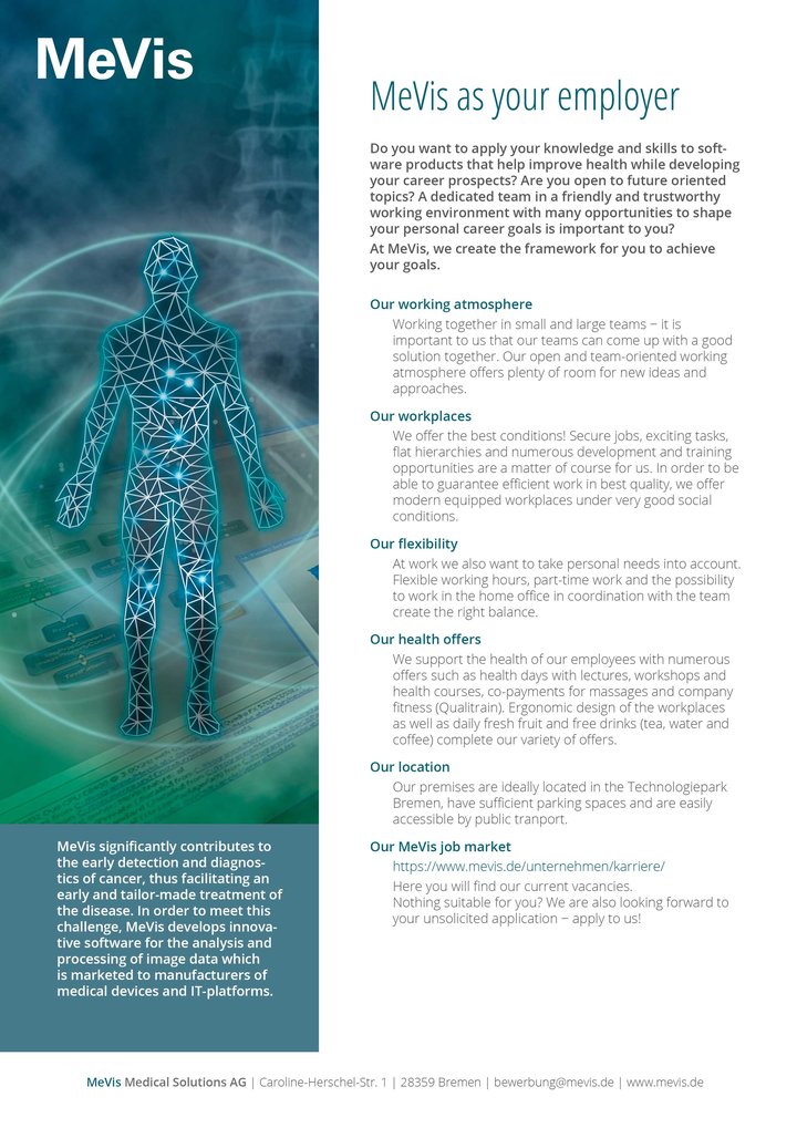 MeVis Medical Solutions AG: MeVis Job Market